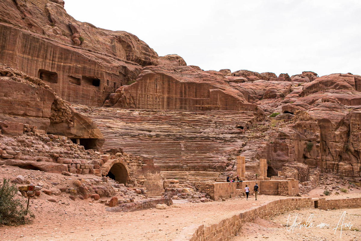 Patterns in the Siq, the Theatre, and the Church, Petra (2), Jordan ...
