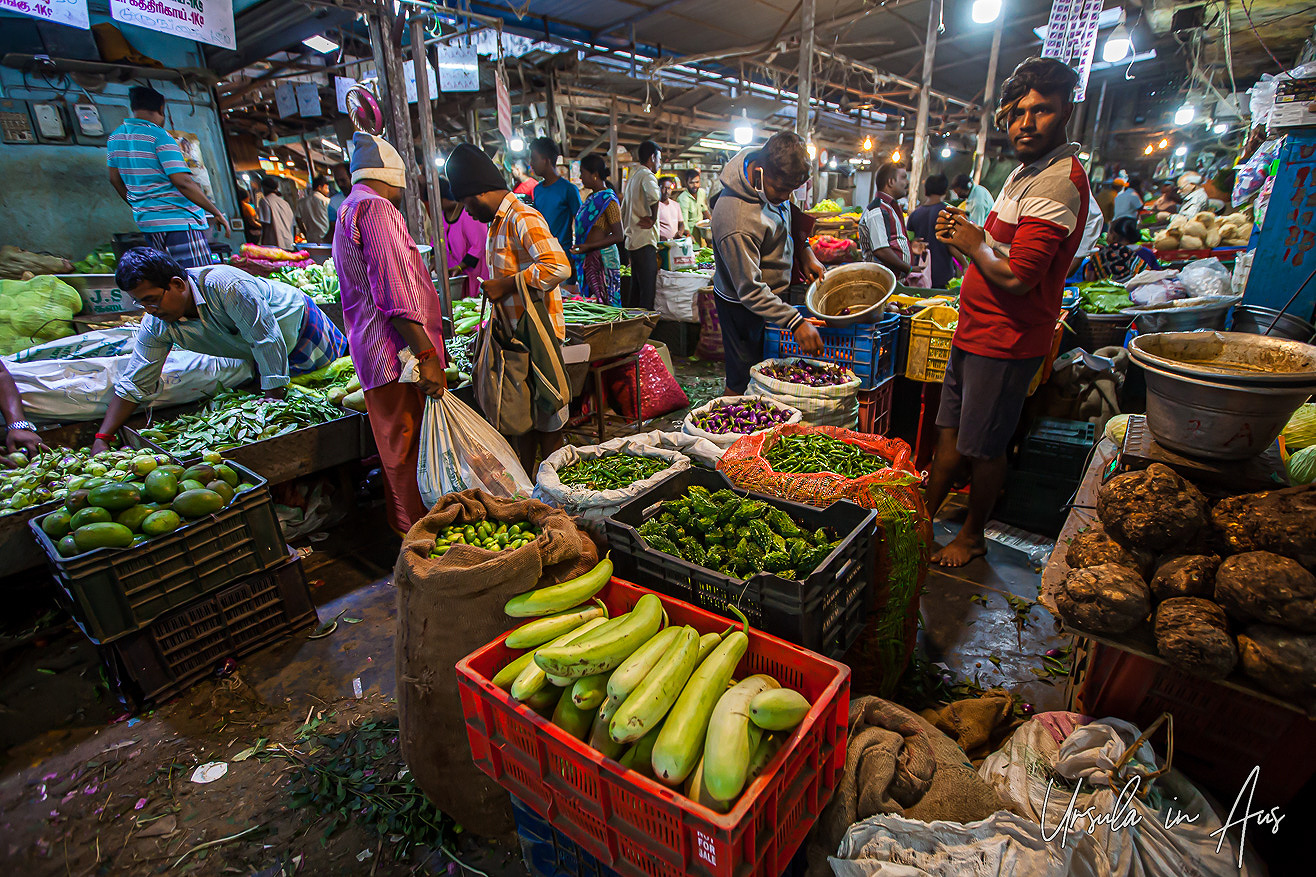 Morning in the Goubert Market and Old Streets of Pondicherry ...